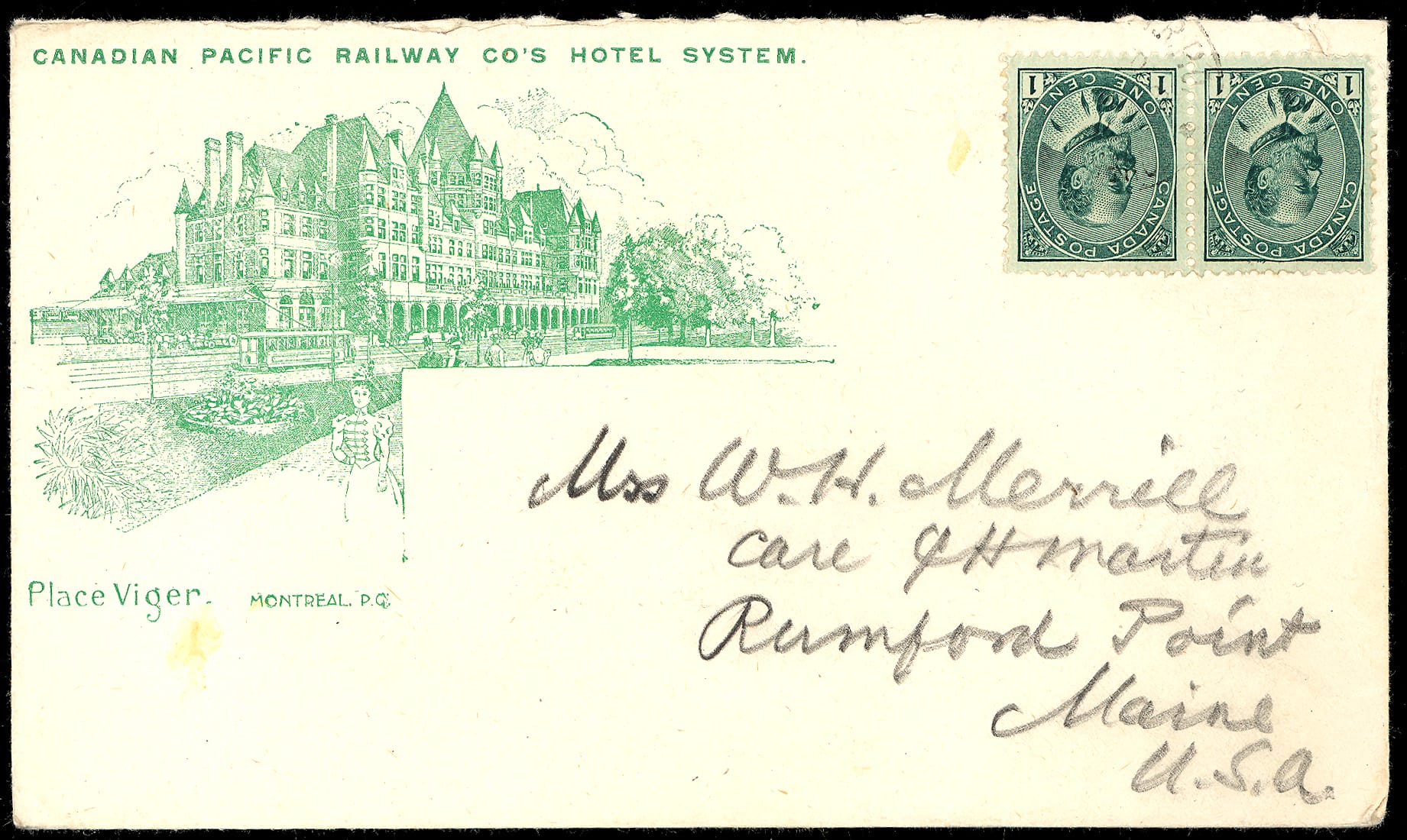 1908 CPR Place Viger advertising. - Longley Auctions