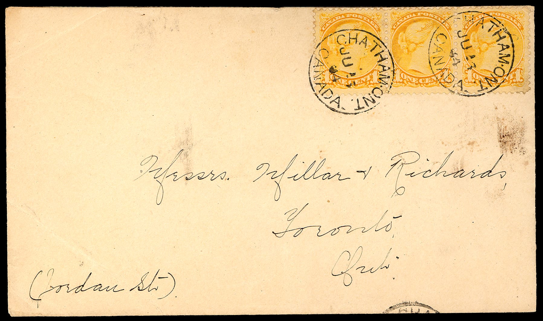 1894 Chatham Ont Canada three part dater (Kent county) - Longley Auctions